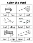 CVC Words, Say and Write the CVC Words, Phonics Worksheets ...