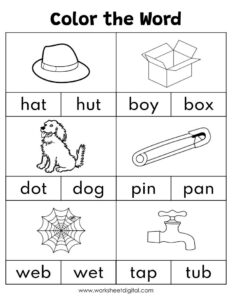 CVC Words, Say and Write the CVC Words, Phonics Worksheets ...