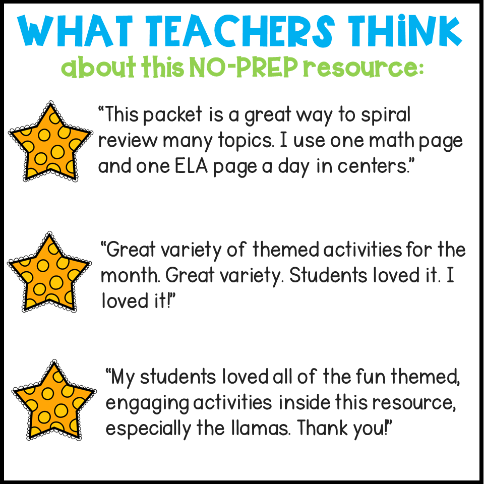 First Grade March NO PREP Printables - 1st Grade March ELA and Math ...