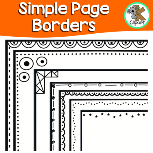 Simple page borders by K clipart | Made By Teachers