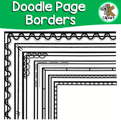 Doodle Page borders by K clipart | Made By Teachers