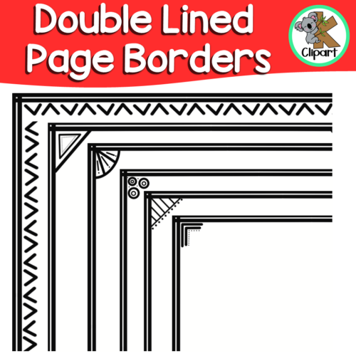 Double line borders by K clipart | Made By Teachers