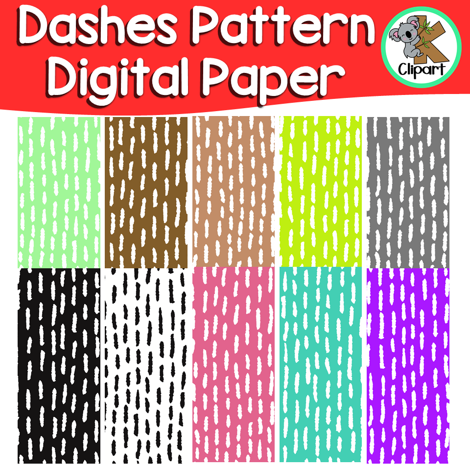 Dashes Pattern Digital Paper by K clipart | Made By Teachers