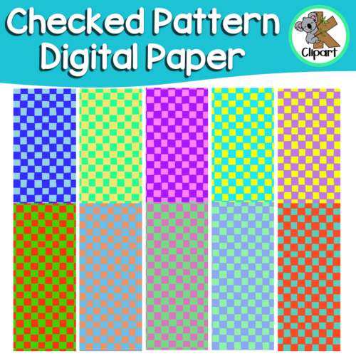 Checked Pattern digital paper by K Clipart | Made By Teachers