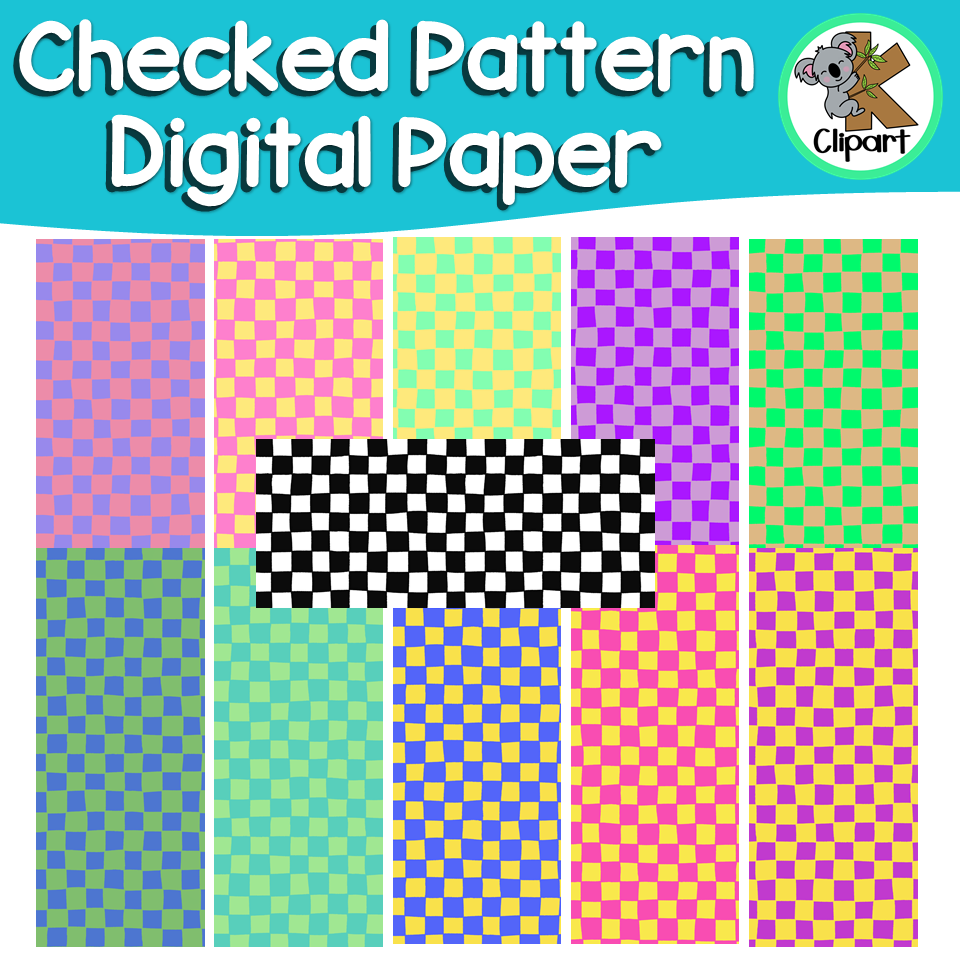 Checked Pattern digital paper by K Clipart | Made By Teachers