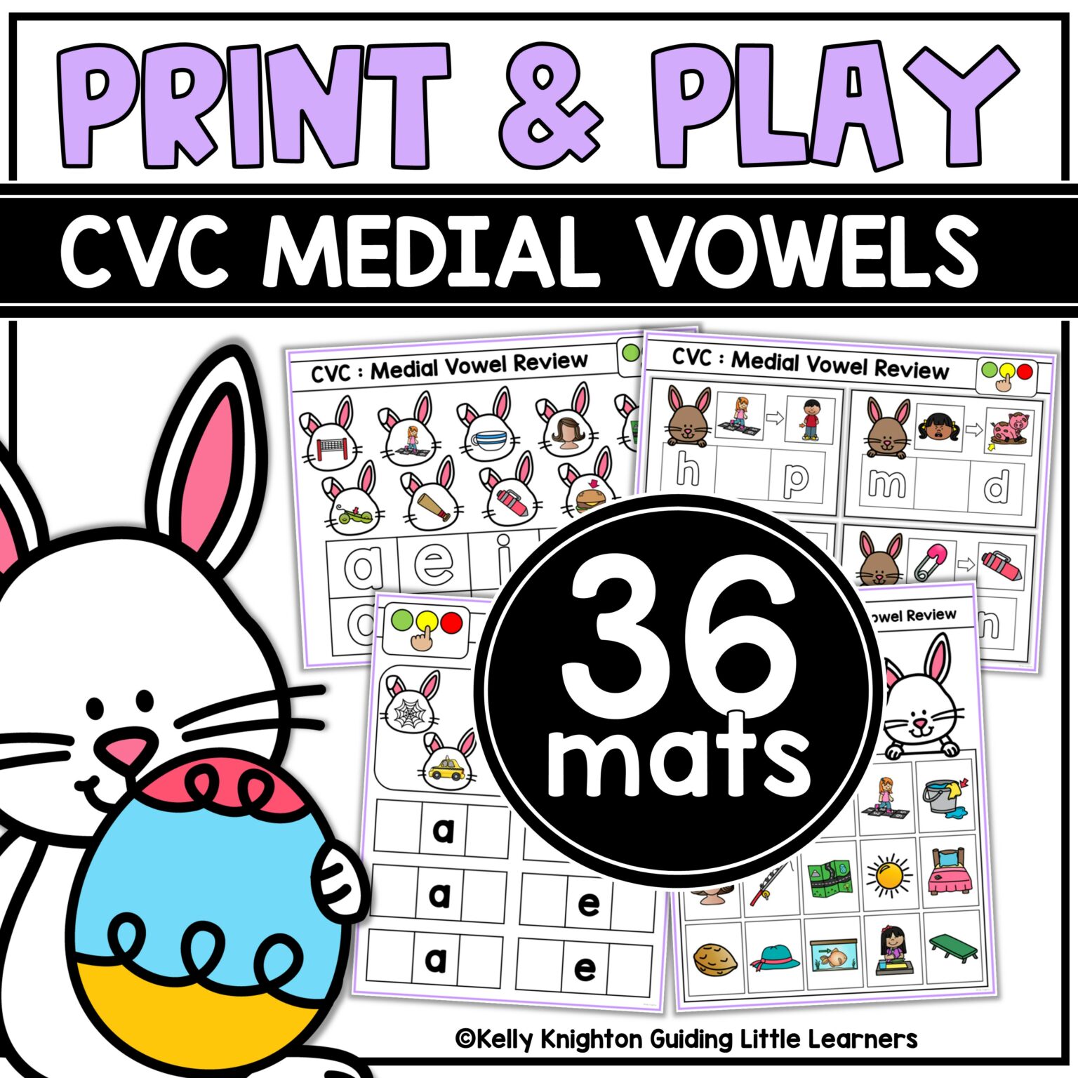 No Prep Centers l CVC Short Vowels l April Literacy Centers | Made By ...