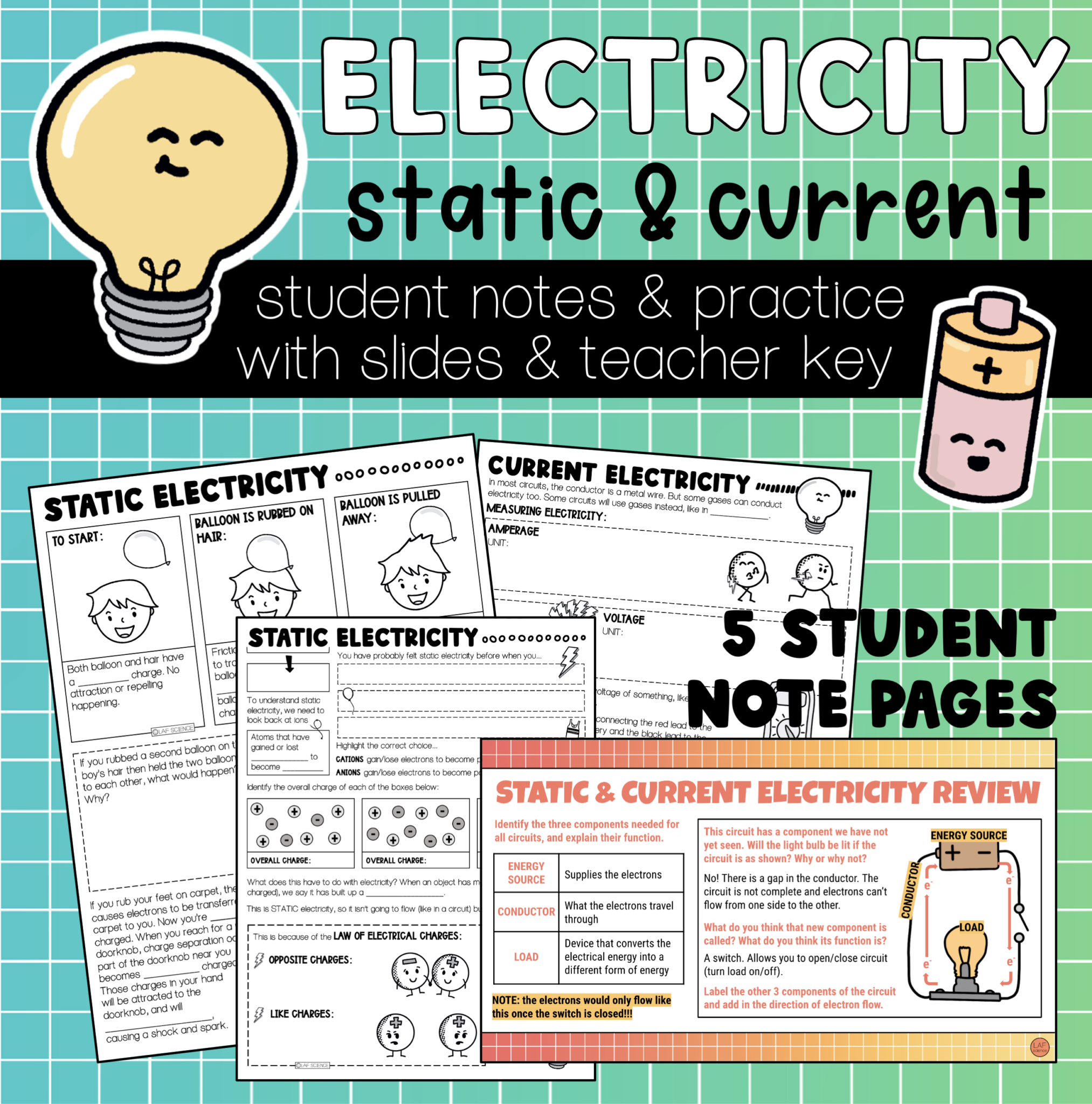 Static and Current Electricity Notes and Practice | Made By Teachers