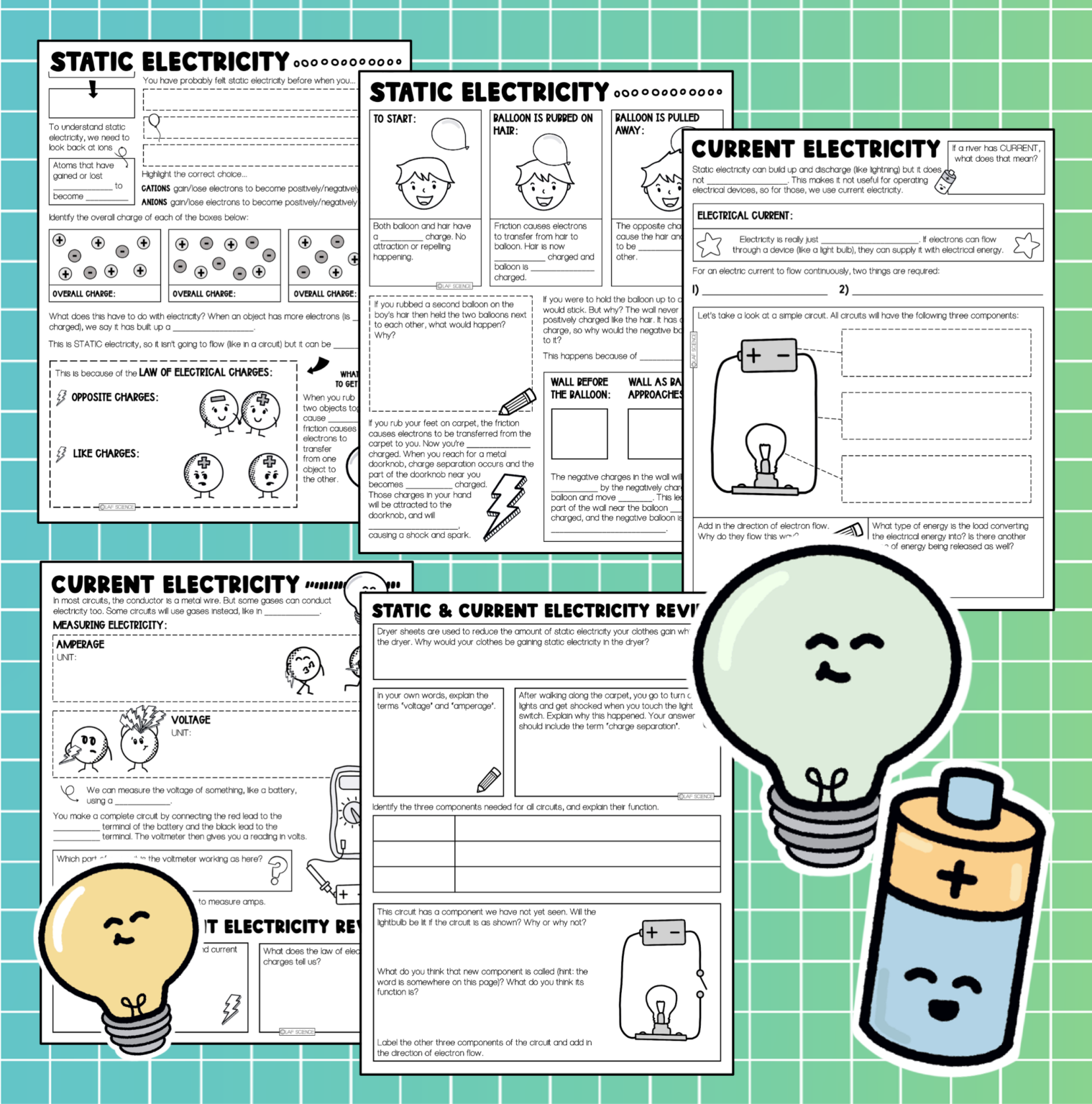 Static and Current Electricity Notes and Practice | Made By Teachers