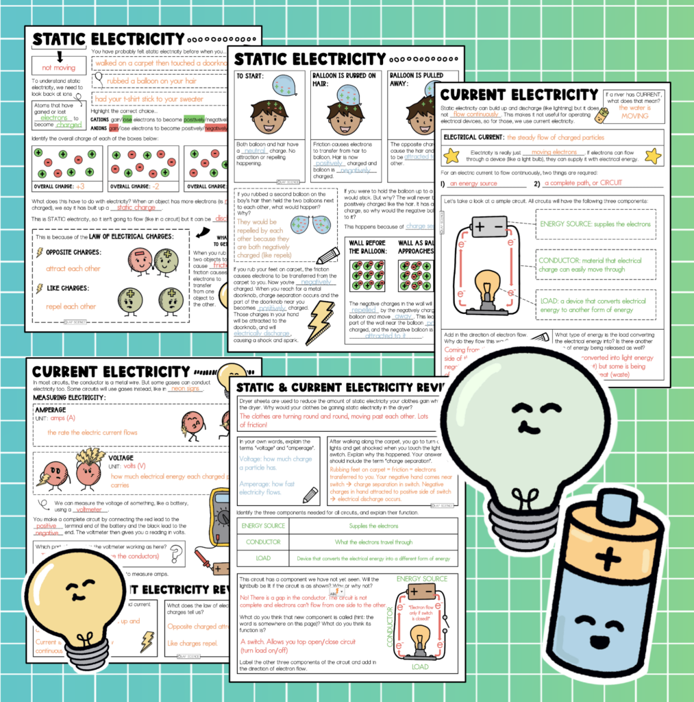 Static and Current Electricity Notes and Practice | Made By Teachers