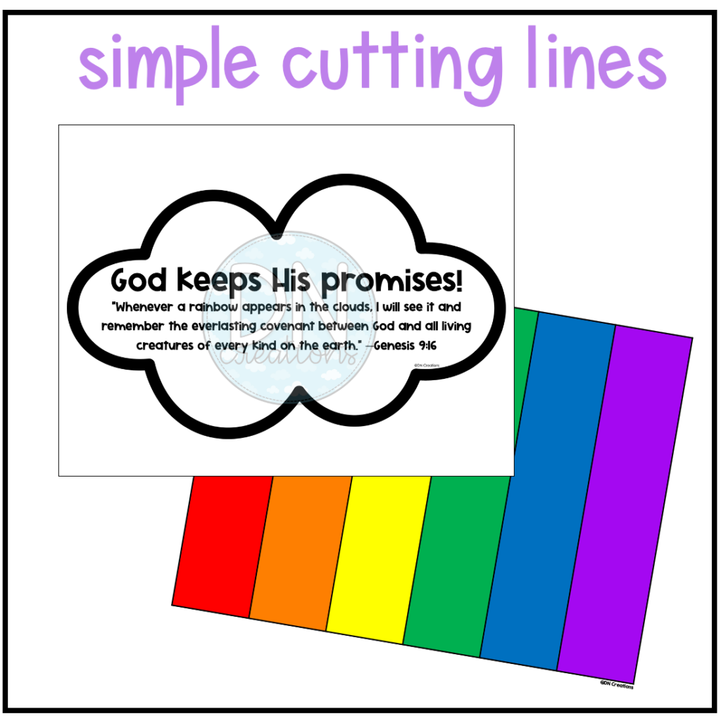 Genesis 9:16 Bible Craft l Noah's Ark Craft l Bible Memory Verse Craft ...