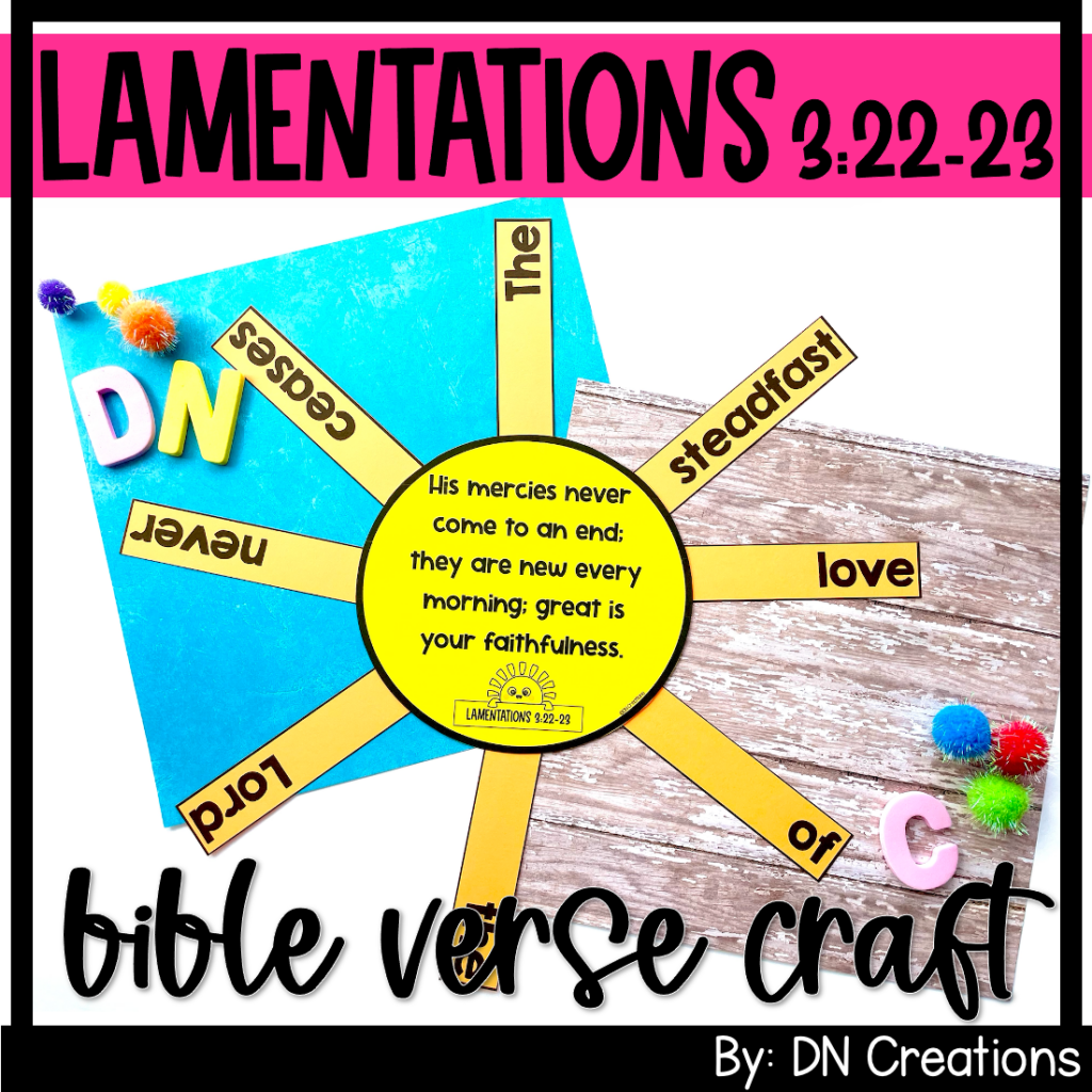 Lamentations 3:22-23 Bible Craft l Bible Memory Verse Craft l God's ...