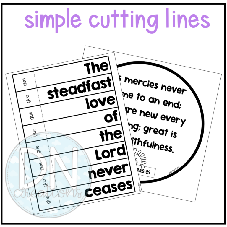 Lamentations 3:22-23 Bible Craft l Bible Memory Verse Craft l God's ...