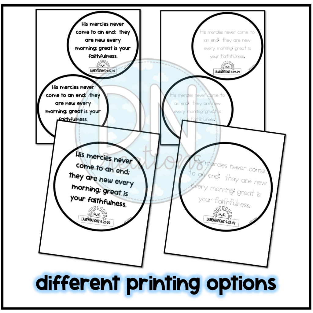 Lamentations 3:22-23 Bible Craft l Bible Memory Verse Craft l God's ...