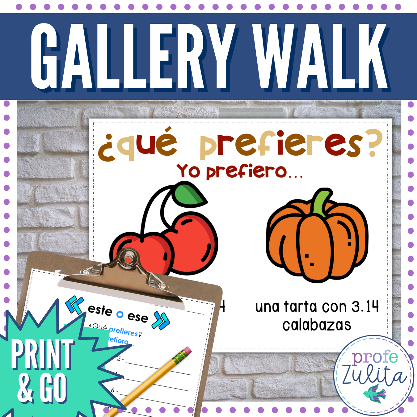 Spanish Pi Day Would You Rather Game | Made By Teachers