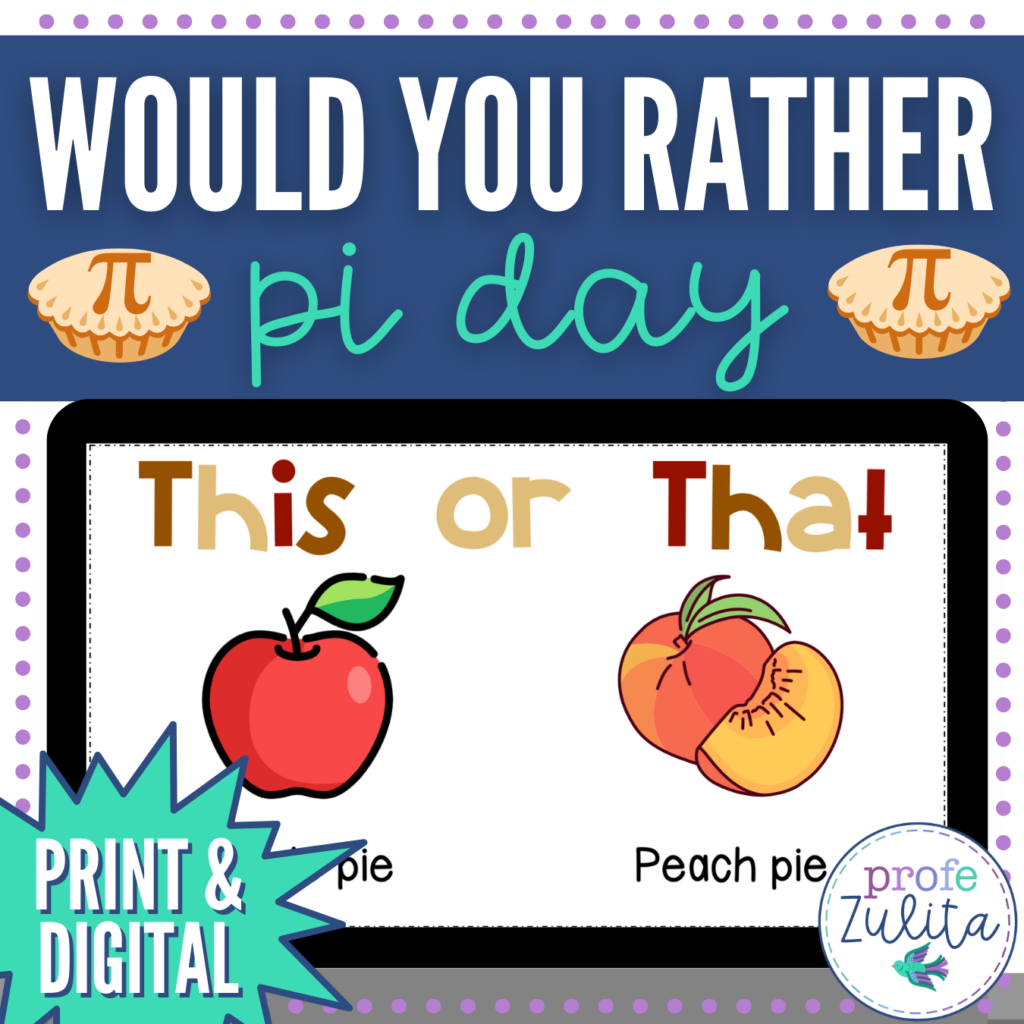 English Pi Day Fun Activity - Would You Rather Game | Made By Teachers