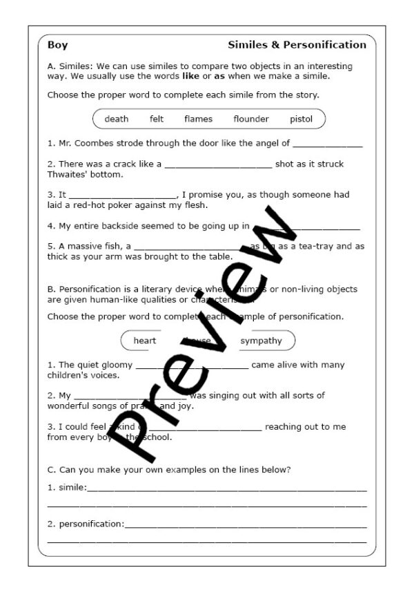Roald Dahl "Boy: Tales of Childhood" worksheets | Made By Teachers