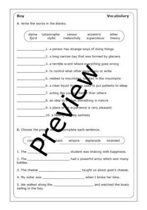 Roald Dahl "Boy: Tales of Childhood" worksheets | Made By Teachers