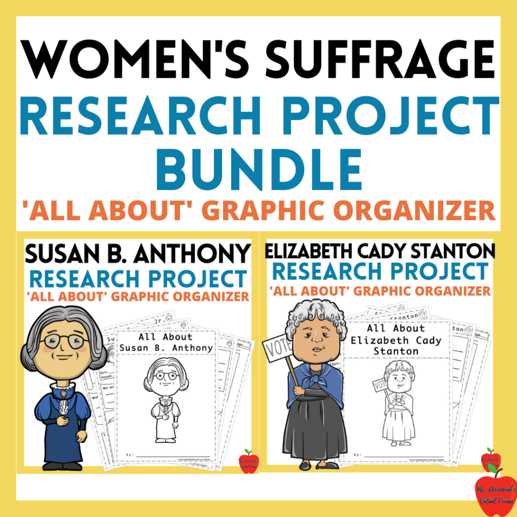 Women's Suffrage All-About Research Project Bundle | Biography | Made ...