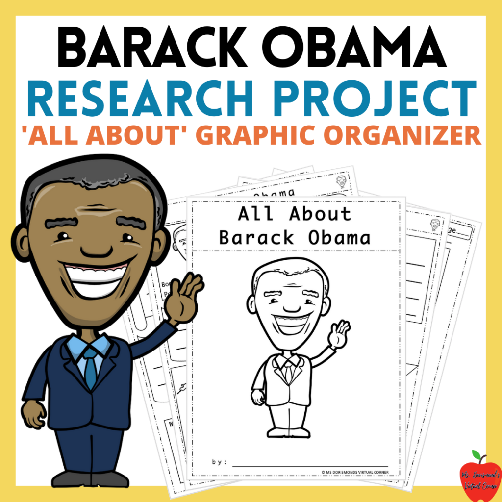 Barack Obama All-About Research Project Graphic Organizer | Biography ...