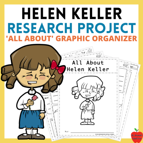 Helen Keller All-About Research Project Graphic Organizer | Biography ...