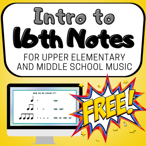 INTRO TO 16TH NOTES a for Upper Elementary and Middle School Music ...