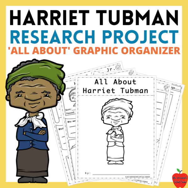 Harriet Tubman All-About Research Project Graphic Organizer | Biography ...