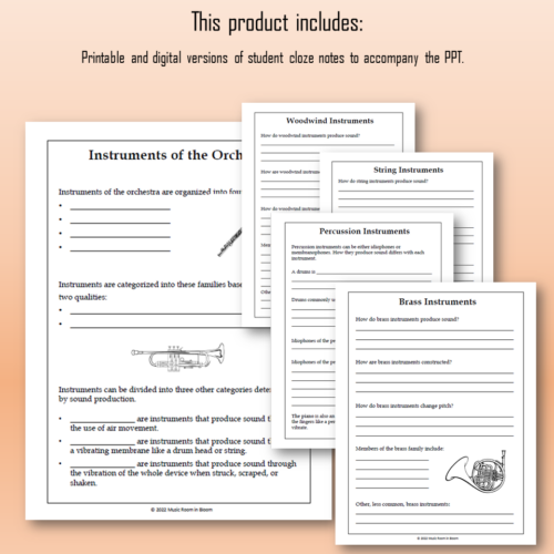 INSTRUMENTS OF THE ORCHESTRA a Middle and High School General Music ...