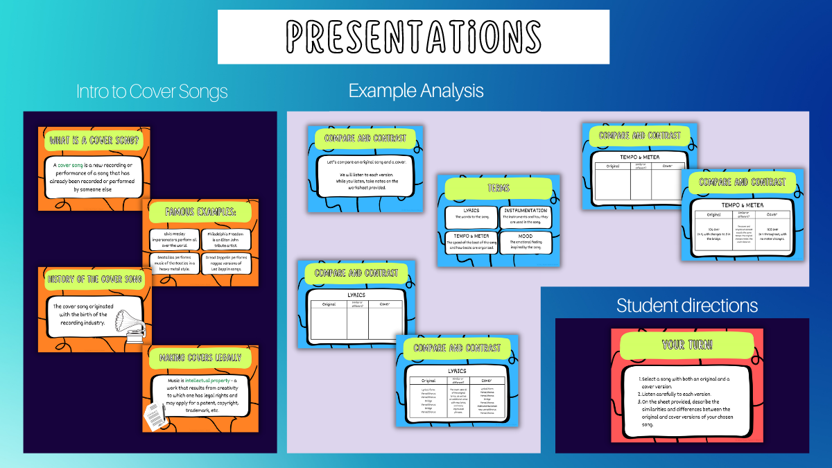 COVER SONGS a Middle School General Music Unit | Made By Teachers