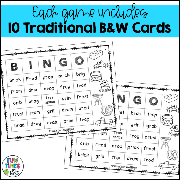 Blends and Digraphs Short Vowels BINGO Bundle | No Prep Phonics Games ...
