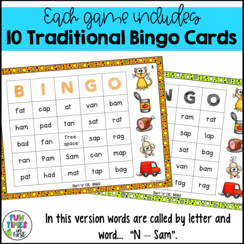 Short Vowels BINGO Bundle | CVC Blends and Digraphs | No Prep Phonics ...