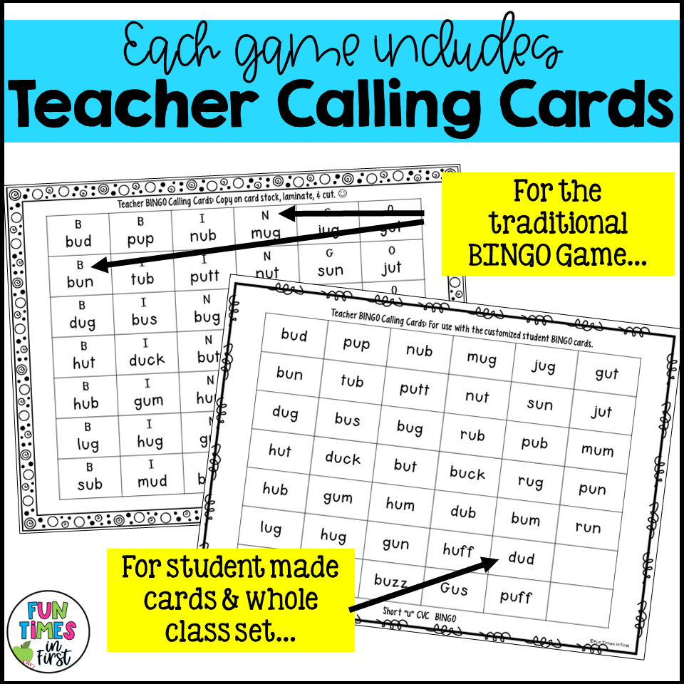 Short Vowels BINGO Bundle | CVC Blends and Digraphs | No Prep Phonics ...