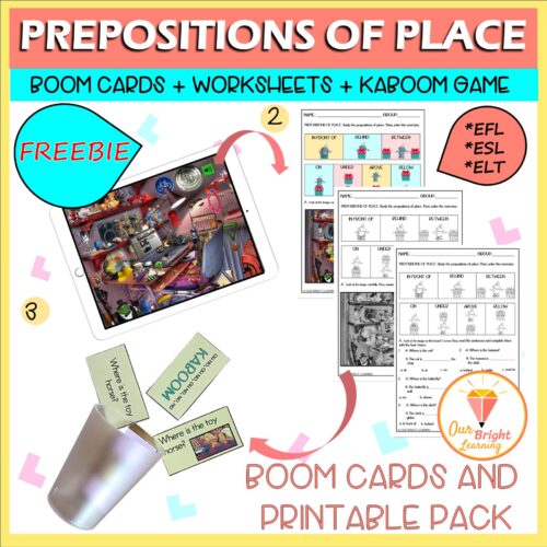 FREEBIE | Prepositions of Place | ESCAPE ROOM | BOOM Cards| Worksheets ...
