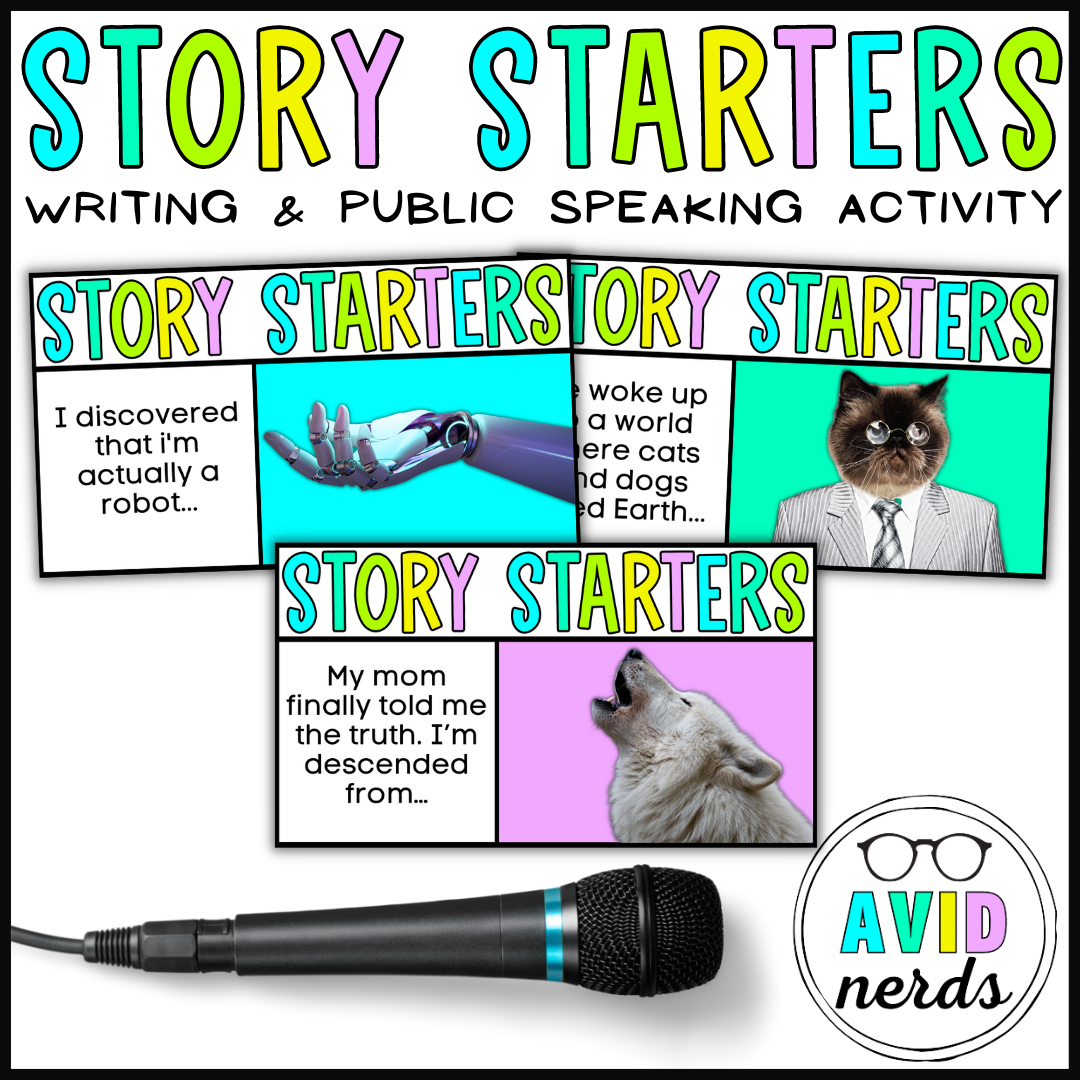 AVID Team Building Story Starters for Public Speaking and Writing ...