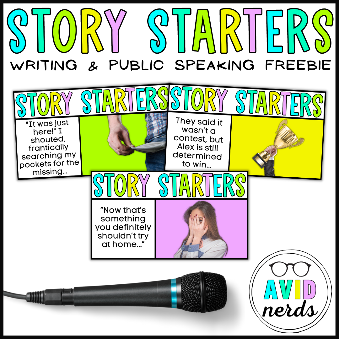 AVID Team Building Story Starters for Public Speaking and Writing ...