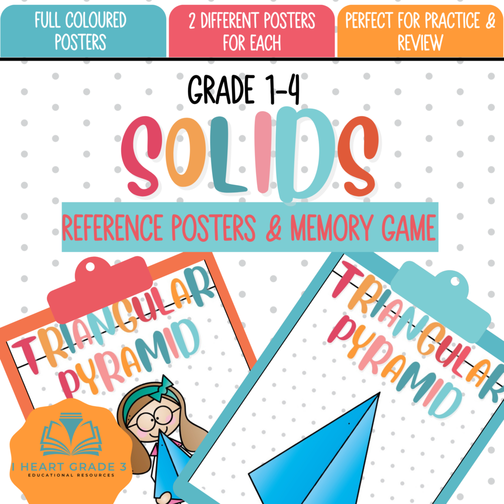 Solids Posters and Memory Game | Made By Teachers