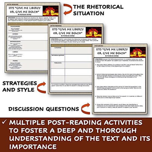 Patrick Henry Liberty or Death AP Language & Composition Rhetorical ...