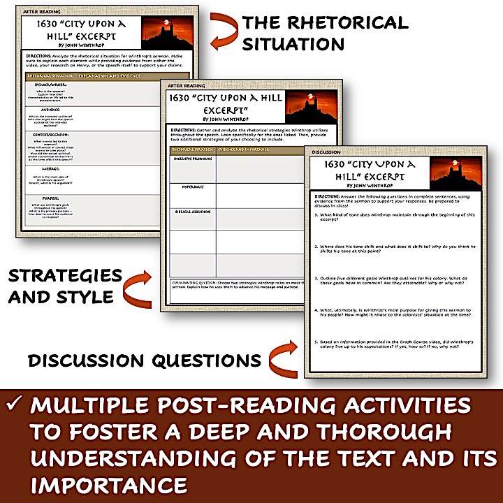 Winthrop's City Upon A Hill - AP Language & Composition Rhetorical ...
