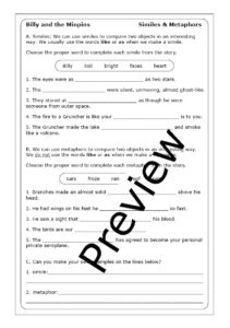 Roald Dahl "Billy and the Minpins" worksheets | Made By Teachers