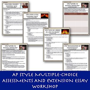 Early America AP Language & Composition Rhetorical Analysis Unit Bundle ...