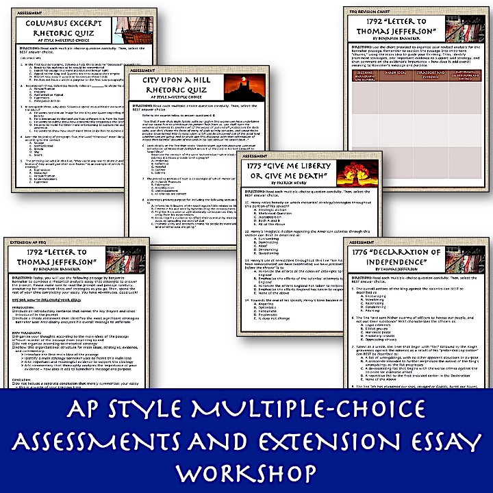 Early America AP Language & Composition Rhetorical Analysis Unit Bundle ...
