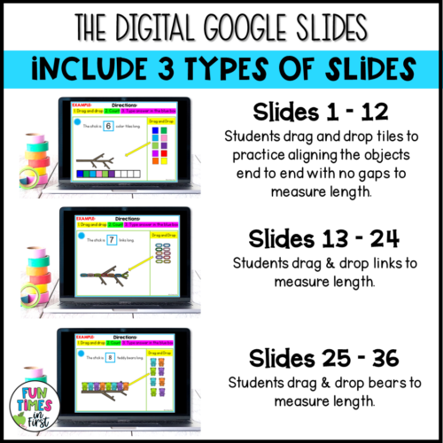 Measuring Length 2 - Nonstandard Measurement Math Print & Digital Task ...