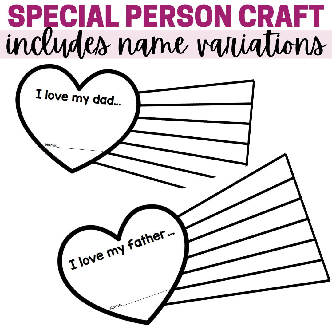 Special Person Craft for Mother's Day Father's Day and Grandparents ...