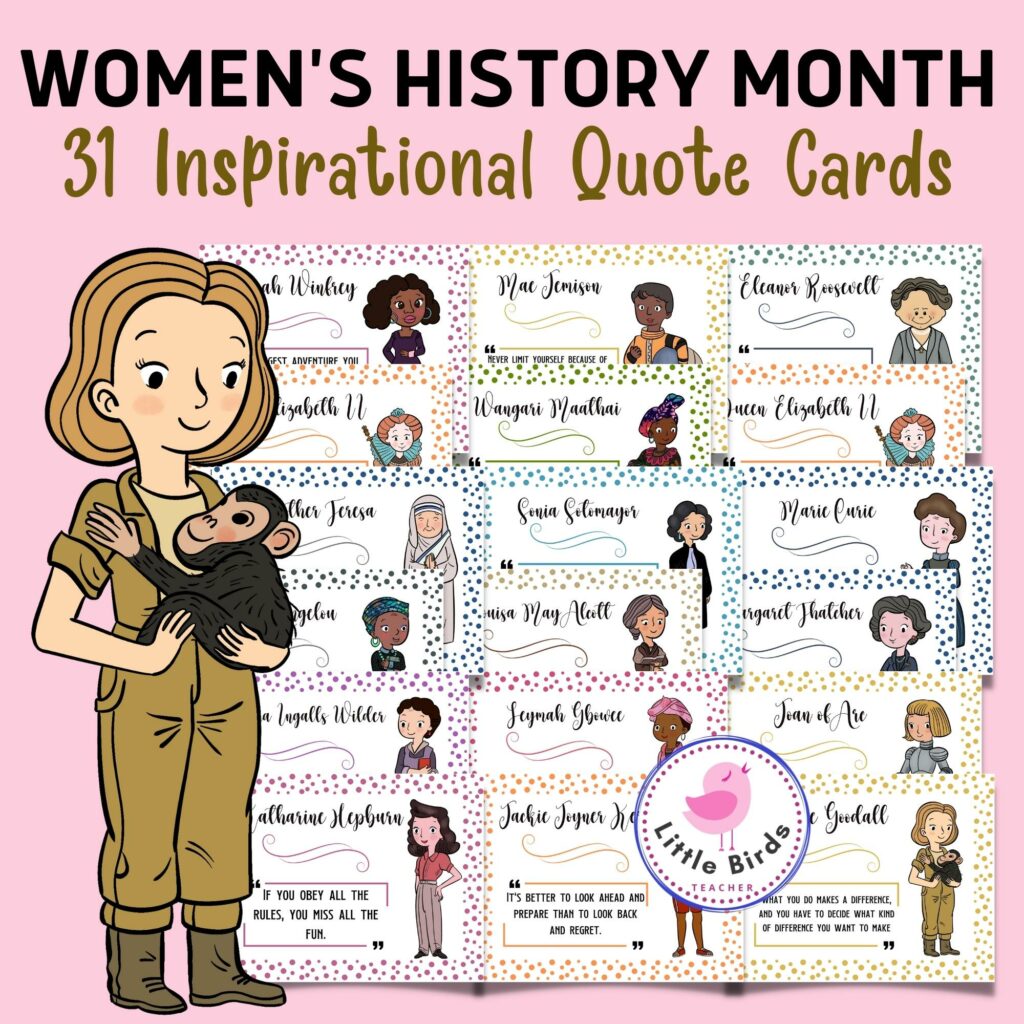 Women's History Month 31 Inspirational Quote Cards | Made By Teachers