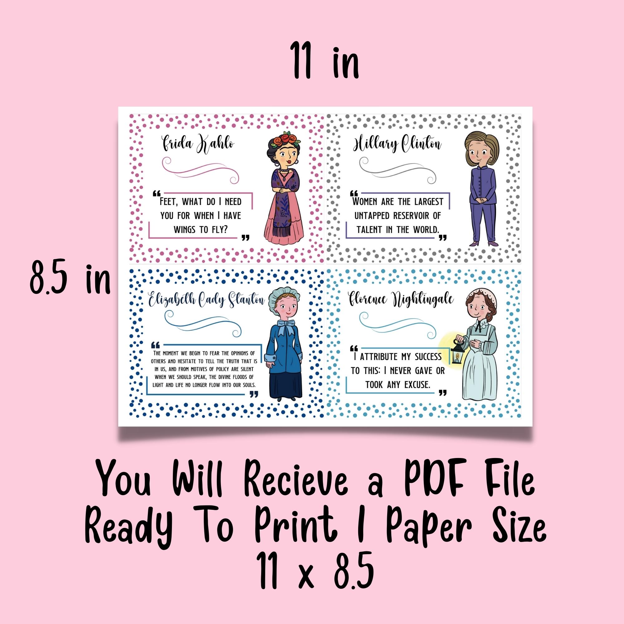 Women's History Month 31 Inspirational Quote Cards | Made By Teachers