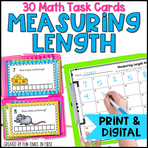 Measuring Length - Nonstandard Measurement Math Task Cards plus Google ...