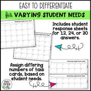 Measuring Length - Nonstandard Measurement Math Task Cards plus Google ...