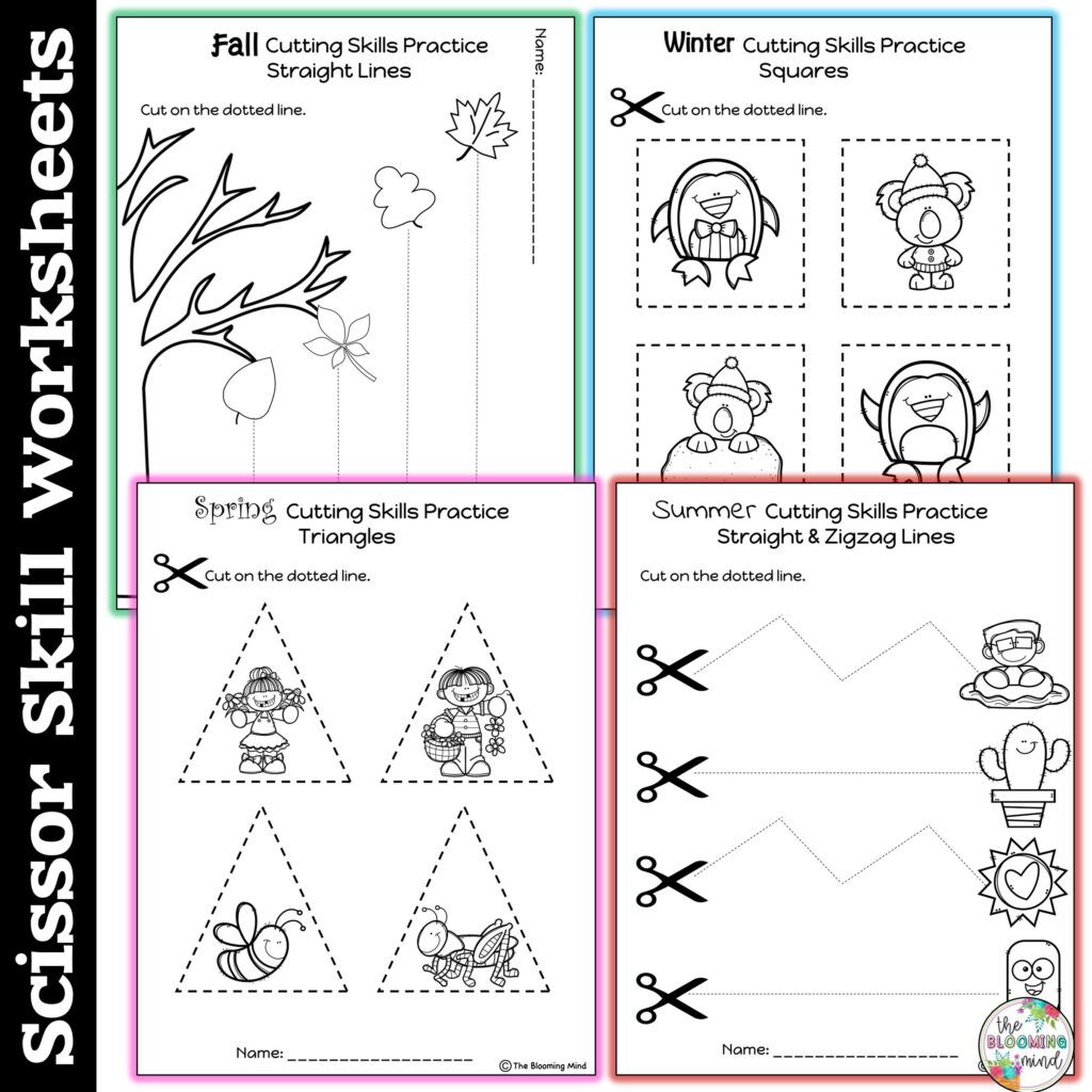 Cutting Practice Scissor Skill Worksheets | Made By Teachers