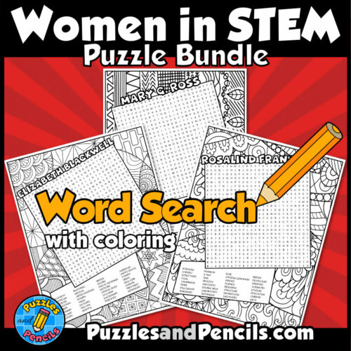 Women in STEM Word Search Puzzle BUNDLE (Part 2) | 10 Wordsearch ...