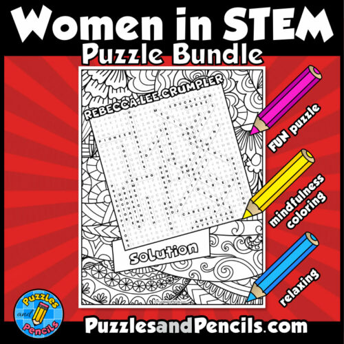 Women in STEM Word Search Puzzle BUNDLE (Part 2) | 10 Wordsearch ...