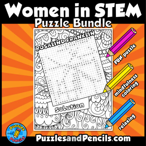 Women in STEM Word Search Puzzle MEGA BUNDLE | 20 Wordsearch Puzzles ...
